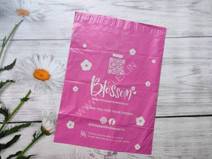 Custom Printed Pink Courier Bags with POD